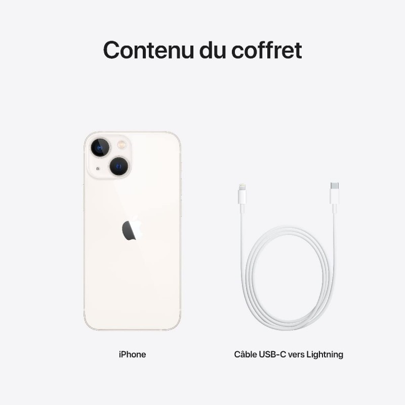 APPLE iPhone 13 Mini - 128 Go - Blanc