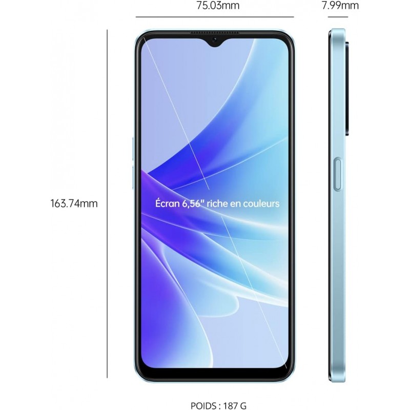 OPPO A57S - 128 Go - Bleu